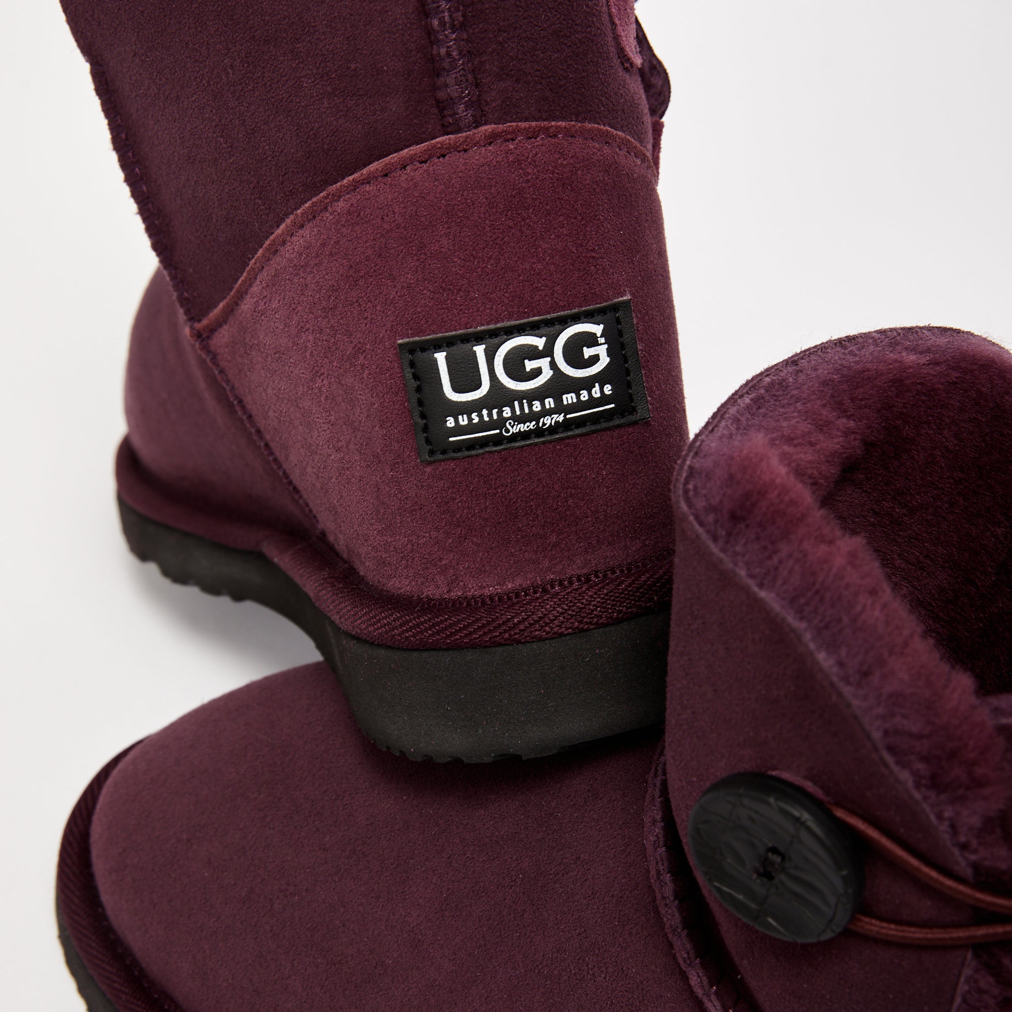 Burleigh Button Mini Natural Australian made sheepskin UGG Boots UGG Since 1974